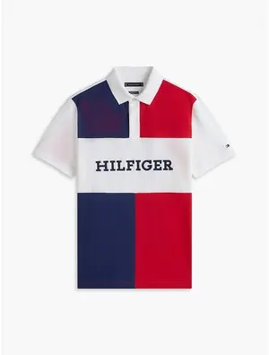Tommy Hilfiger Regular Fit Colorblock Polo Red