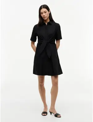 Tommy Hilfiger Short Sleeve Tie-front Shirtdress