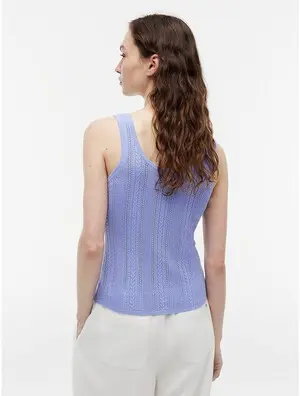 Tommy Hilfiger Mixed-knit Tank Top - Thunder Lilac
