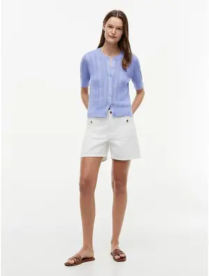 Tommy Hilfiger Short Sleeve Mixed Knit Cardigan