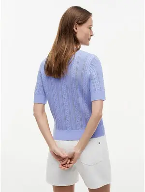 Tommy Hilfiger Short Sleeve Mixed Knit Cardigan