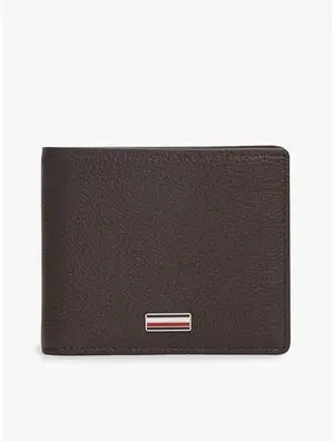 Tommy Hilfiger Pebbled Leather Bifold Wallet - Coffee Bean