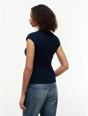 Tommy Hilfiger Cable Knit V-neck Cardigan Vest