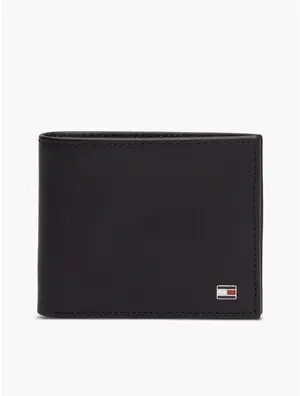 Tommy Hilfiger Flag Emblem Mini Credit Card Wallet - Black