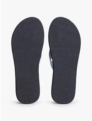 Tommy Hilfiger Embroidered Monogram Canvas Flip Flops