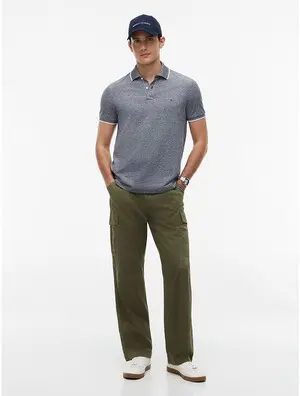 Tommy Hilfiger Regular Fit Linen-blend Pique Polo