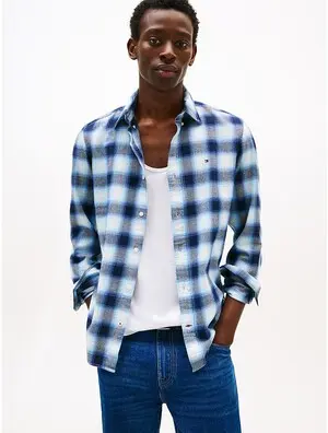 Tommy Hilfiger Regular Fit Shadow Check Brushed Shirt
