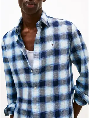 Tommy Hilfiger Regular Fit Shadow Check Brushed Shirt