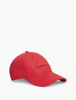 Tommy Hilfiger Embroidered Logo Baseball Cap - Apple Red