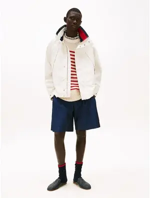 Tommy Hilfiger Wide Leg Crinkle Chino Shorts