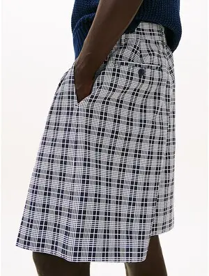 Tommy Hilfiger Wide-leg Check Chino Shorts