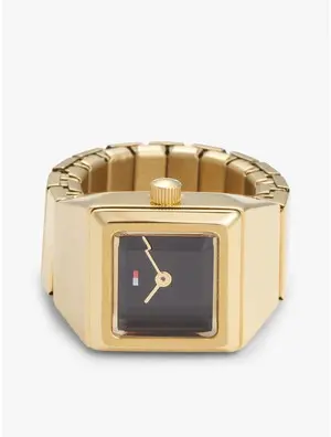 Tommy Hilfiger 15mm Square Ring Watch - Black