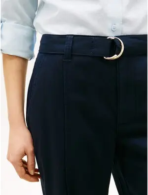 Tommy Hilfiger Belted Wide-leg Cropped Chinos