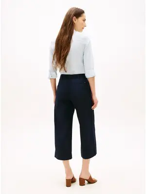 Tommy Hilfiger Belted Wide-leg Cropped Chinos