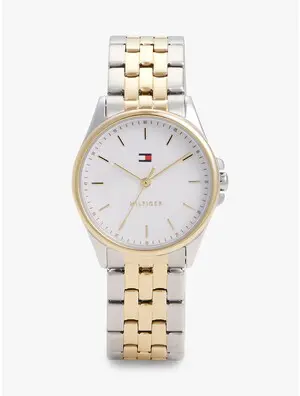 Tommy Hilfiger 30mm Two-tone Link Watch - White
