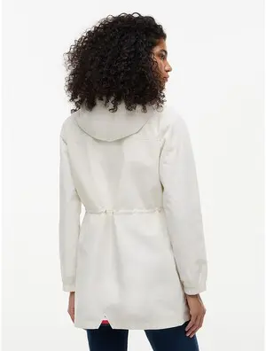 Tommy Hilfiger Hooded Longline Storm Jacket - Ivory