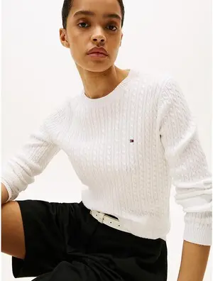 Tommy Hilfiger Cable Knit Sweater - Ecru