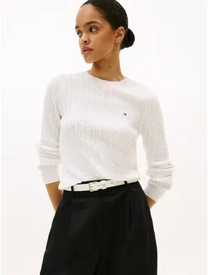 Tommy Hilfiger Cable Knit Sweater - Ecru
