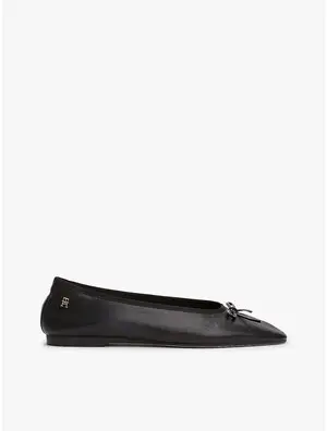 Tommy Hilfiger Monogram Leather Ballet Flat