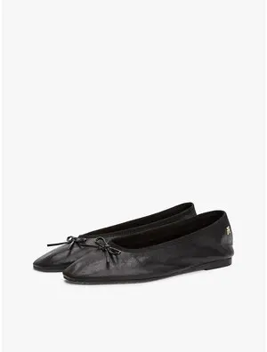 Tommy Hilfiger Monogram Leather Ballet Flat