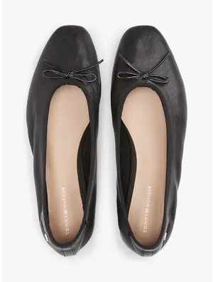 Tommy Hilfiger Monogram Leather Ballet Flat
