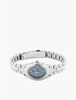 Tommy Hilfiger Textured Oval Dial Stainless Steel Watch
