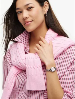 Tommy Hilfiger Textured Oval Dial Chain Watch