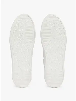 Tommy Hilfiger Leather Court Sneakers With Metallic Heel Detail
