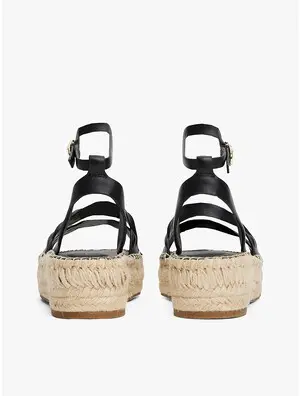 Tommy Hilfiger Leather Twist-strap Platform Espadrille Sandals