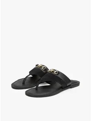 Tommy Hilfiger Monogram Horsebit Leather & Suede Sandal