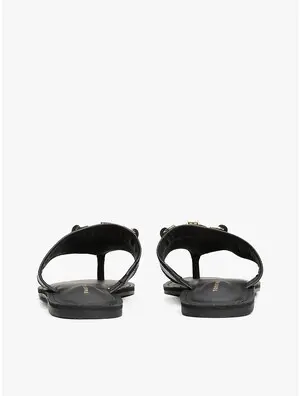 Tommy Hilfiger Monogram Horsebit Leather & Suede Sandal