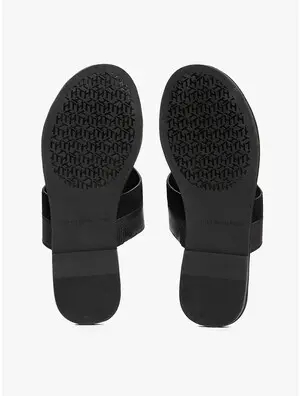 Tommy Hilfiger Monogram Horsebit Leather & Suede Sandal