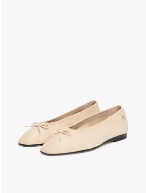 Tommy Hilfiger Monogram Leather Ballet Flats