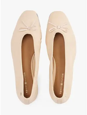 Tommy Hilfiger Monogram Leather Ballet Flats