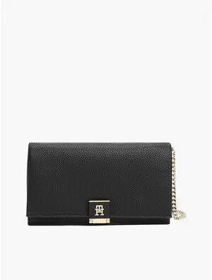 Tommy Hilfiger Monogram Clasp Chain Strap Crossbody Bag