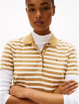 Tommy Hilfiger Striped Polo Dress - Brown