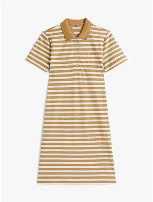 Tommy Hilfiger Striped Polo Dress - Brown
