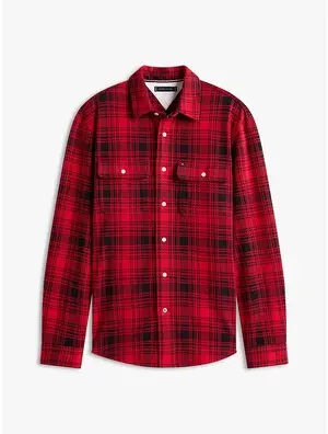 Tommy Hilfiger Regular Fit Plaid Jacquard Knit Shirt