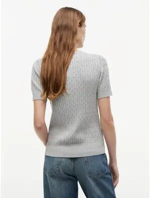 Tommy Hilfiger Short Sleeve Cable Knit Sweater