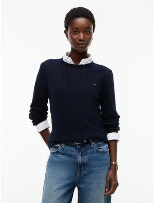 Tommy Hilfiger Cable Knit Sweater - Navy