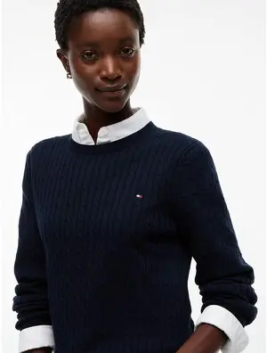 Tommy Hilfiger Cable Knit Sweater - Navy