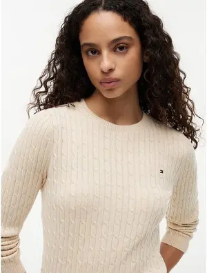 Tommy Hilfiger Cable Knit Sweater - Beige