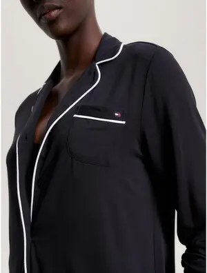Tommy Hilfiger Piped Trim Pajama Shirt