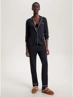 Tommy Hilfiger Piped Trim Pajama Shirt