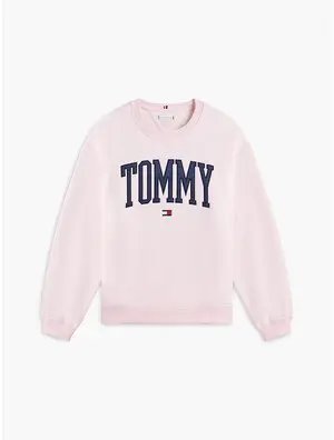 Tommy Hilfiger Varsity Logo Crewneck Sweatshirt - Pink Heather