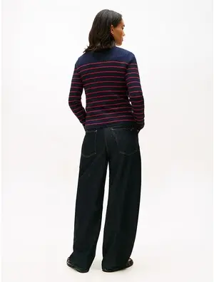 Tommy Hilfiger Striped Rib-knit Turtleneck Sweater