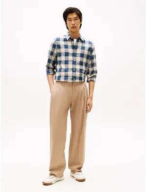 Tommy Hilfiger Slim Fit Plaid All-day Shirt - Fossil Blue Multi