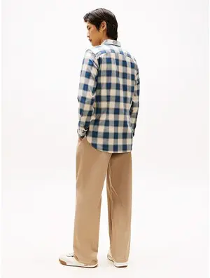 Tommy Hilfiger Slim Fit Plaid All-day Shirt - Fossil Blue Multi