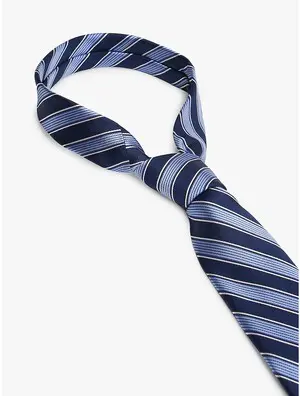 Tommy Hilfiger Wide Diagonal Stripe Silk-blend Tie
