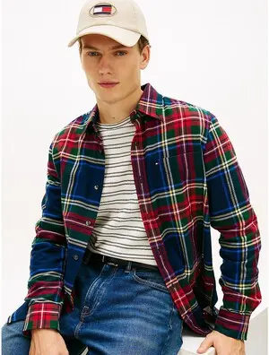 Tommy Hilfiger Holiday Plaid Brushed Flannel Shirt